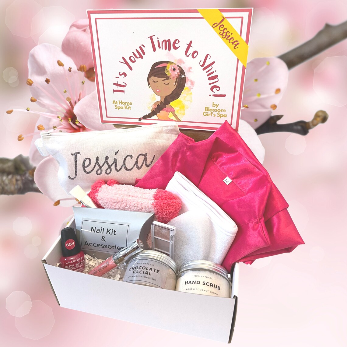 Spa Day Gift Set With Silk Robe - Etsy