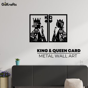King , Queen & Jack Wall Art , Metal Wall Hangings, Wall Decoration ...