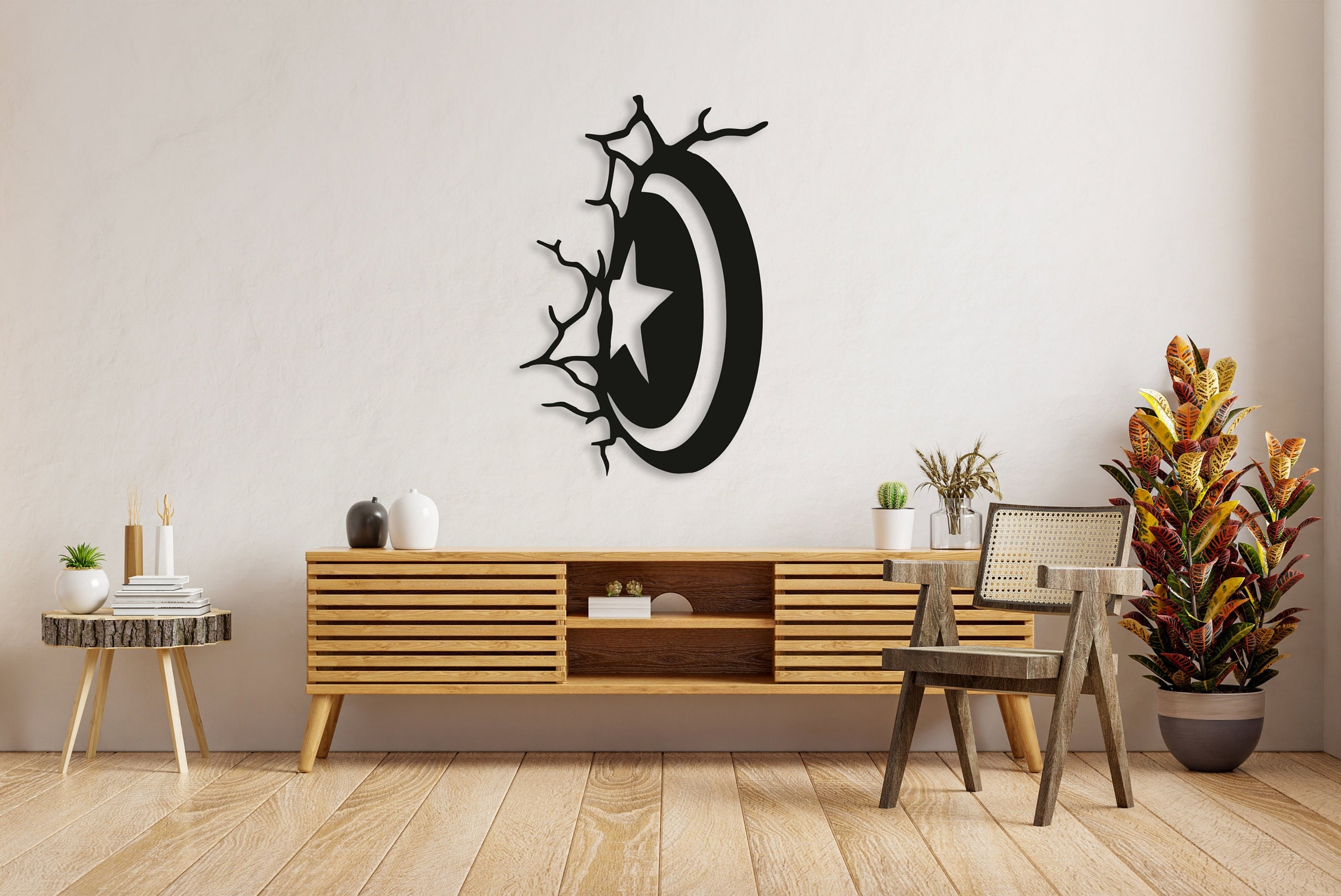 Captain America Shield Wall Decor Metal Wall Hangings Wall - Etsy