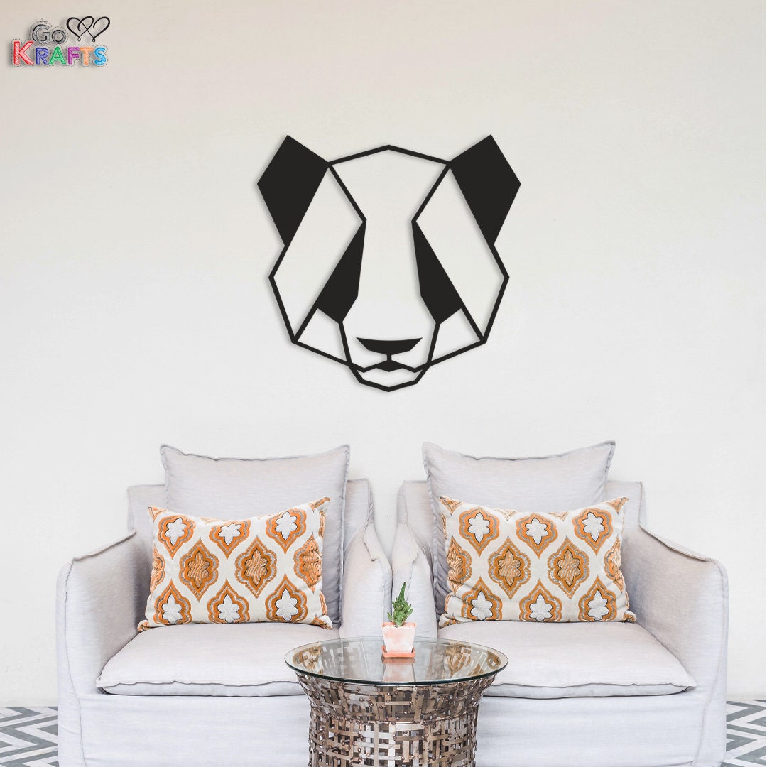 Cute Geometric Panda Wall Art Home Decor, Boho Decor, Panda Gifts ...