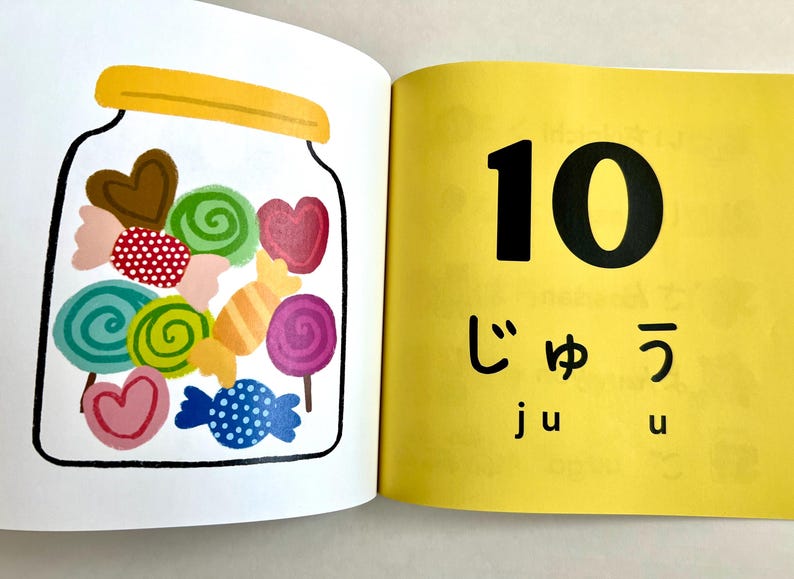 Counting Japanese Picture Book Numbers 1-10 Hiragana Katakana Bilingual ...