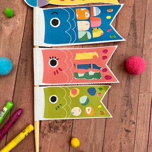 Koinobori Craft Kawaii Japanese Printable Activity Kodomo No Hi ...