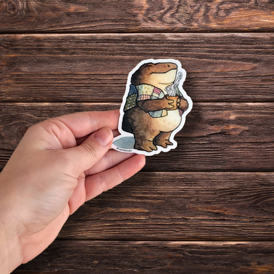 Cozy Toad Sticker Waterproof Vinyl Matte Sticker, Original Artwork - Etsy