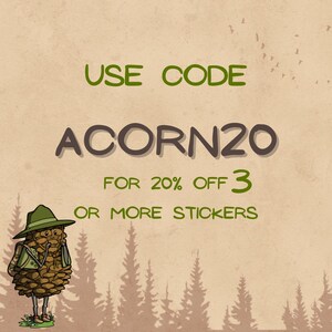 Pinecone Scout Sticker - Waterproof Vinyl Matte Sticker, Original ...