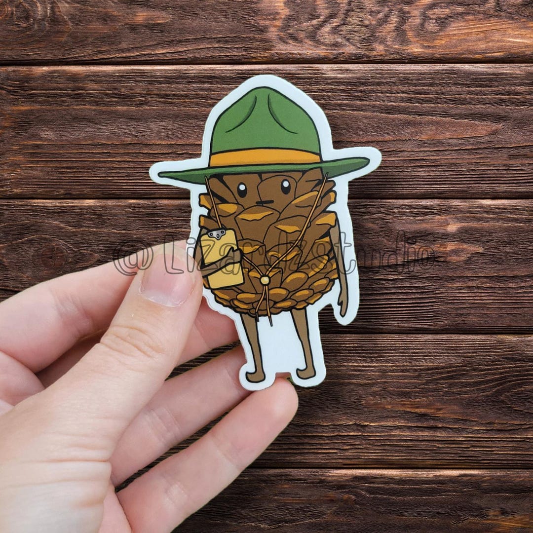 Pinecone Ranger Sticker - Waterproof Vinyl Matte Sticker, Original ...