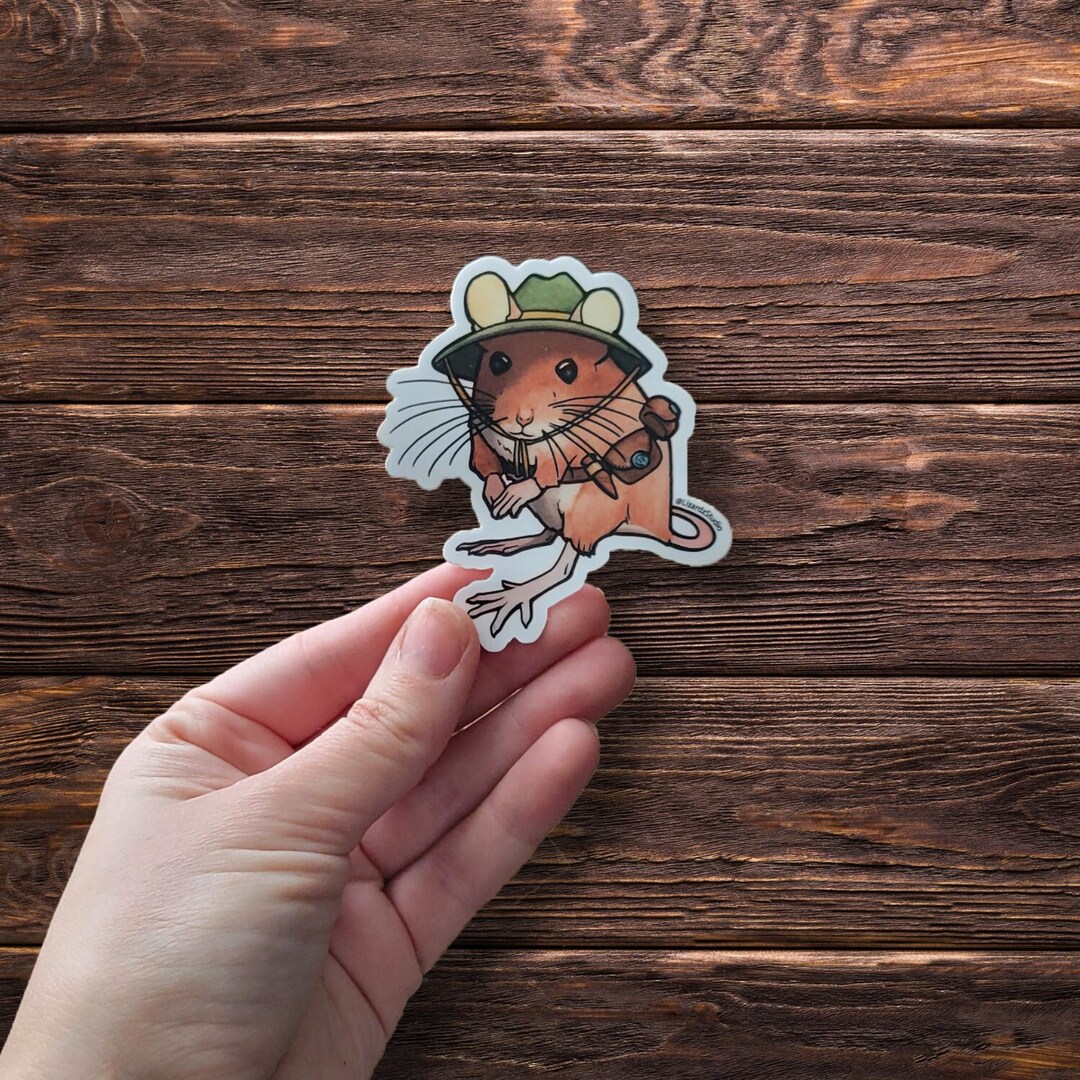 Mouse Adventurer Sticker Waterproof Vinyl Matte Sticker, Original ...
