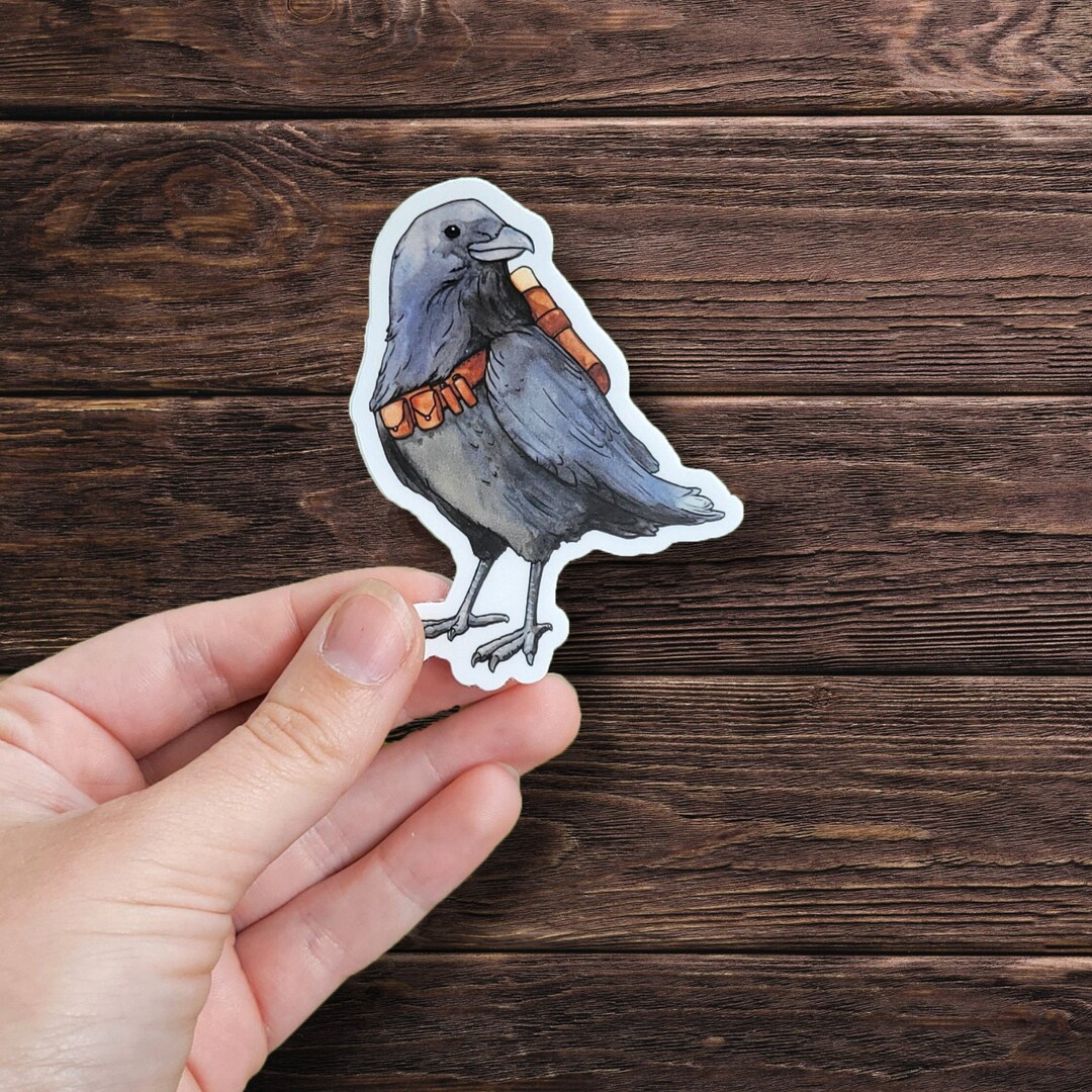 Crow Courier Sticker Waterproof Vinyl Matte Sticker, Original Artwork ...