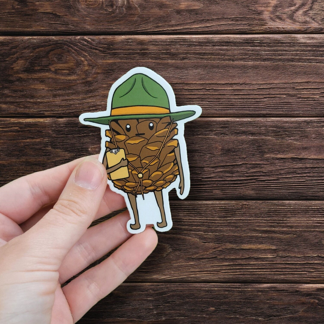 Pinecone Ranger Sticker - Waterproof Vinyl Matte Sticker, Original ...