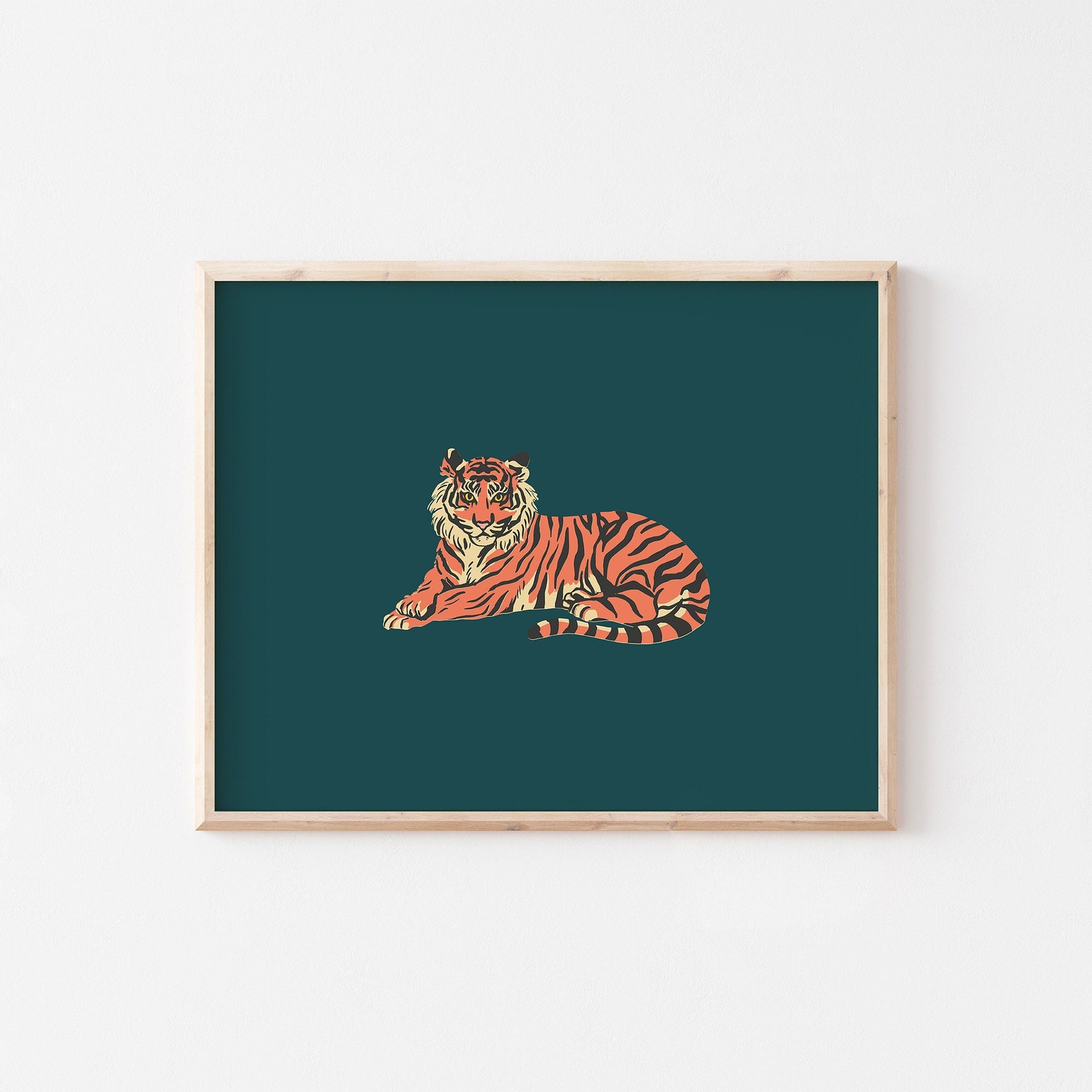 Eclectic Wall Art Elegant Tiger Art Print Maximalist Decor - Etsy