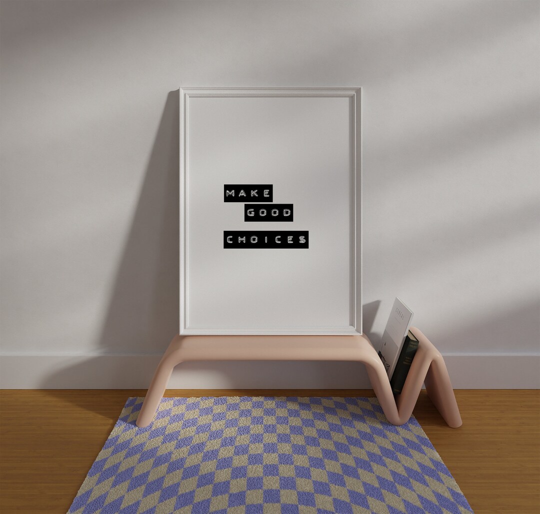 Make Good Choices, Typography Wall Art, Quote Decor, Wall Art ...