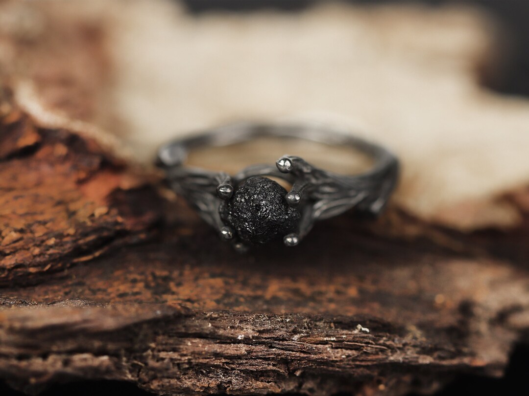 Raw Diamond Ring , Black Diamond Ring , Branch Ring , Rough Diamond ...