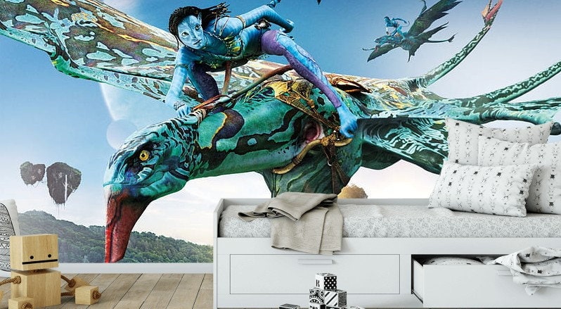 Kids Wall Mural Flight of Avatars Photo Wallpaper Avatar Wall Decor - Etsy