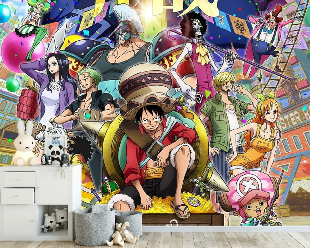 Wall Mural Monkey D.luffy Roronoa Zoro Nami, One Piece Photo Wallpaper ...