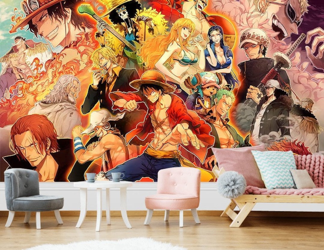 Wall Mural One Piece End, Luffy, Roronoa Zoro, Usopp, Photo Wallpaper ...