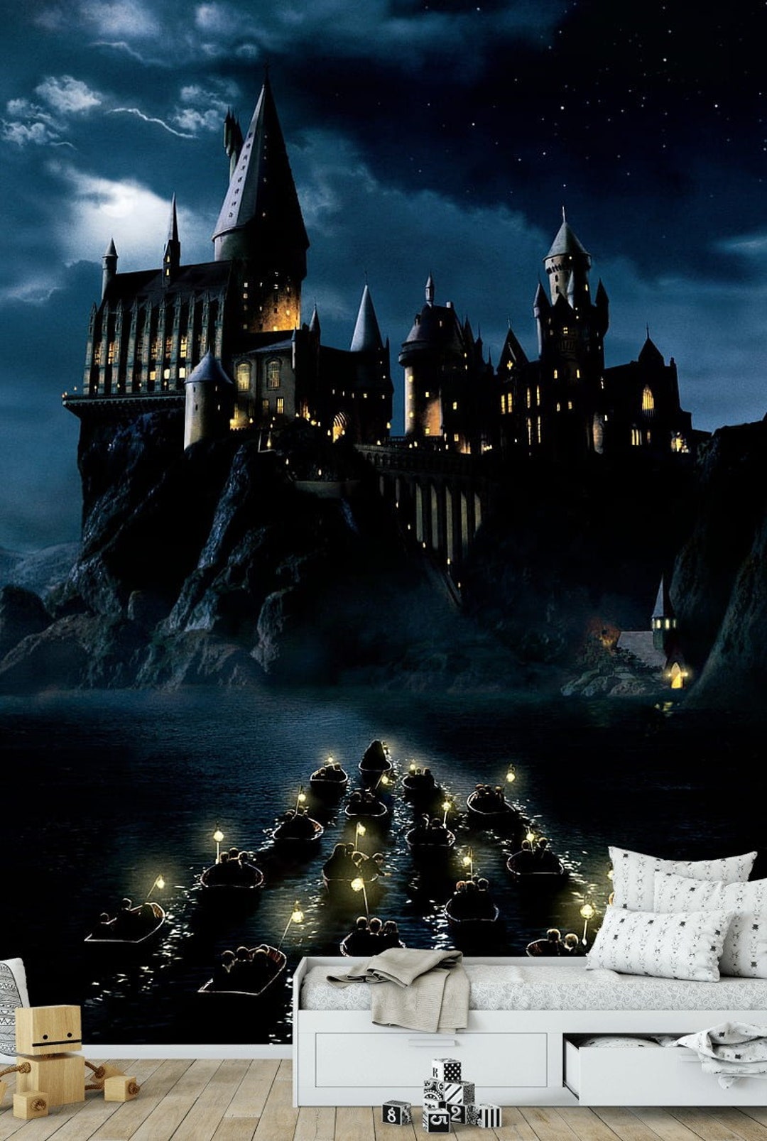 Wall Mural Wizard Castle Photo Wallpaper Wizard School Kids, Children's ...