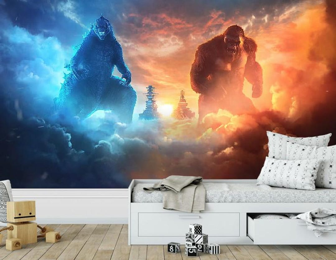 Wall Mural Movie, Godzilla Vs Kong, Godzilla, King Kong, Photo ...