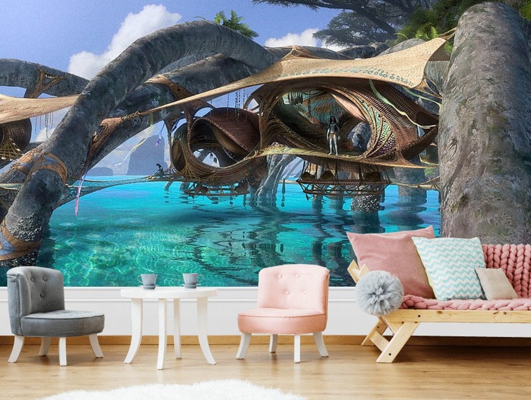 Wall Mural Avatar 2 Metkayina Village, the Way of Water, Photo ...