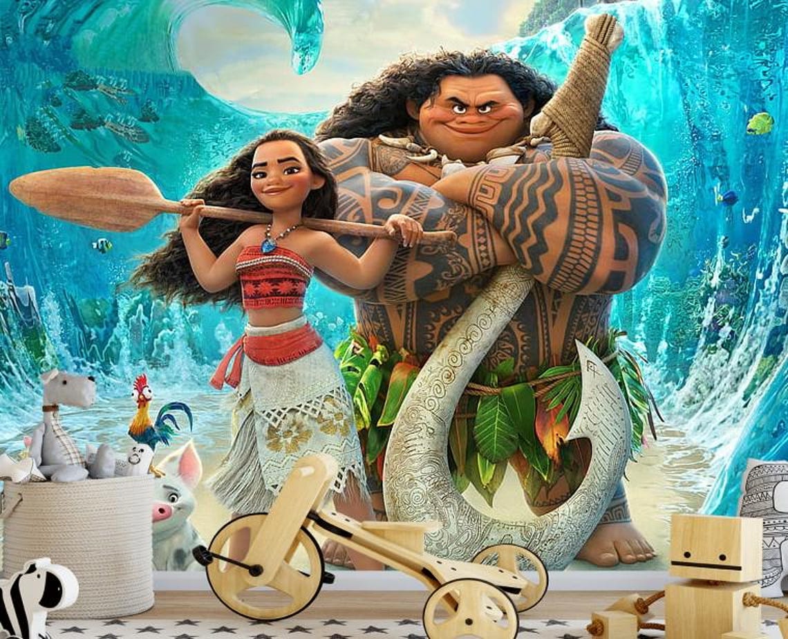 Wall Mural Moana Photo Wallpaper Kids Room Wall Decor Nursery Children ...