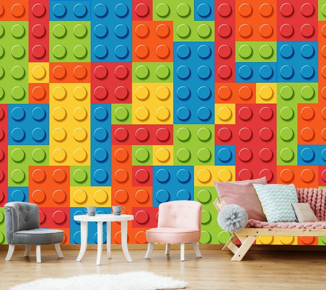 Wall Mural Lego Constructor Photo Wallpaper Kids Room Wall Decor ...