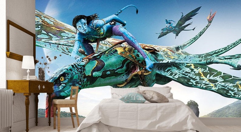 Kids Wall Mural Flight of Avatars Photo Wallpaper Avatar Wall - Etsy