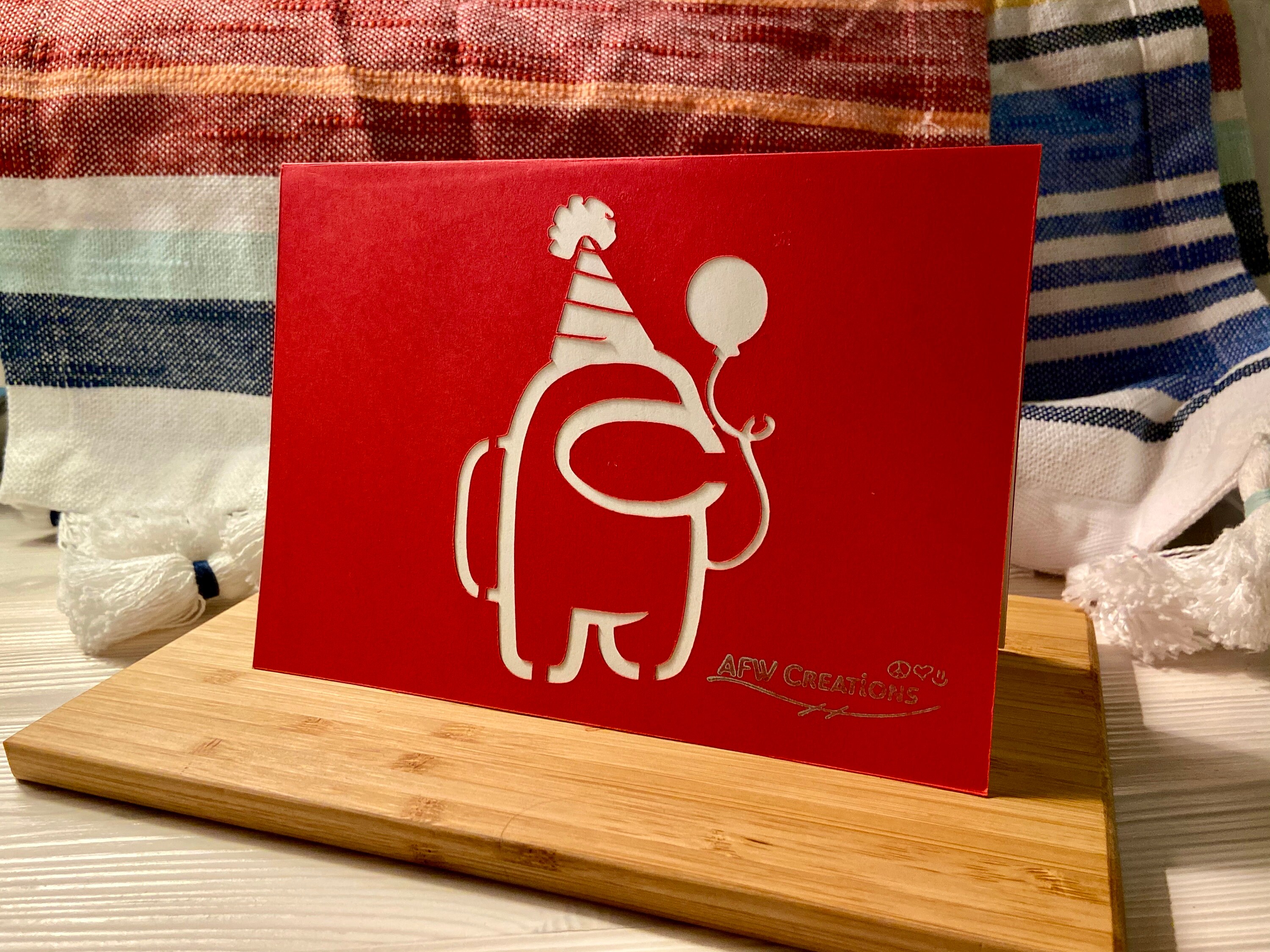 Among Us Inspired Sus Birthday Card - Etsy Israel