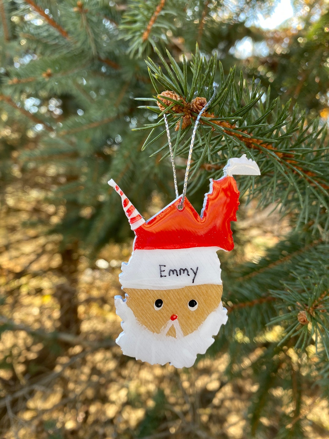 Personalized Santa Face Ornament, Gift for Him, Gift for Her, Hostess ...