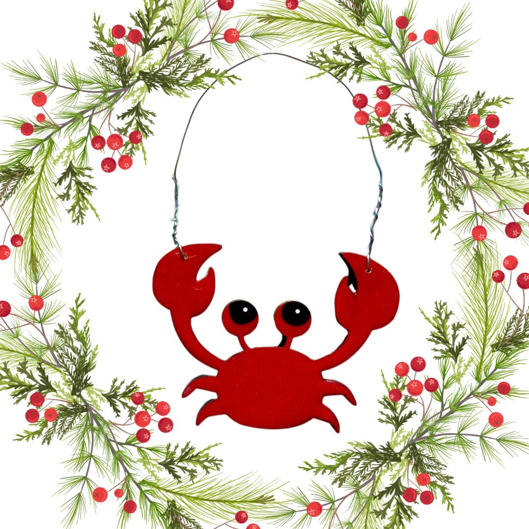 Personalized Crab Christmas Tree Ornament - Etsy