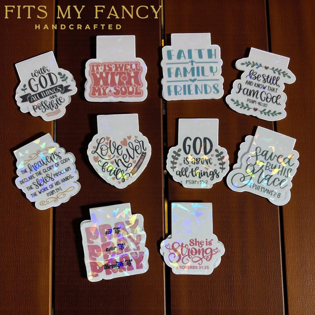 Religious Magnetic Bookmark – Holographic Christian Page Marker ...
