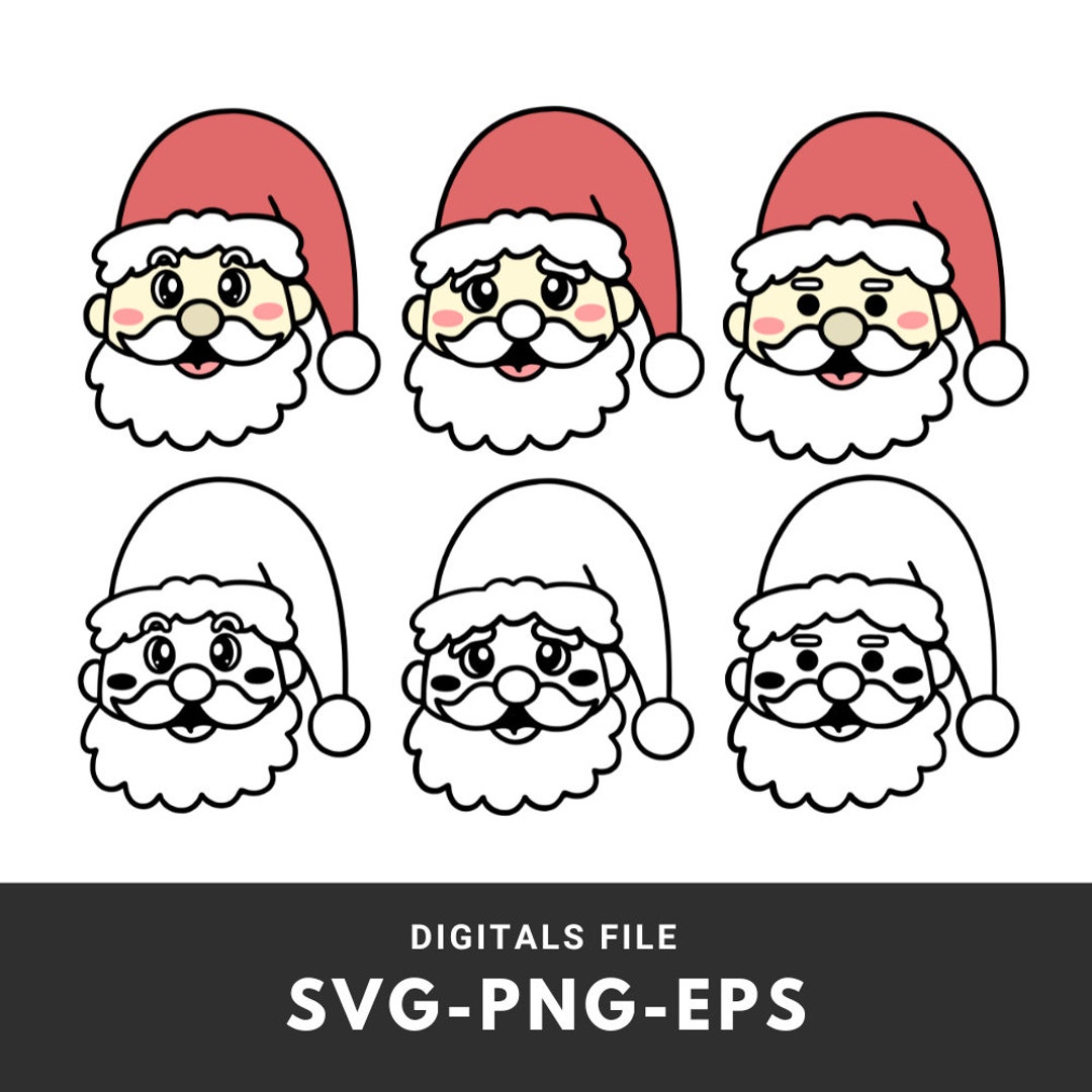 Happy Santa Claus Element : Christmas Svg Christmas Clipart - Etsy