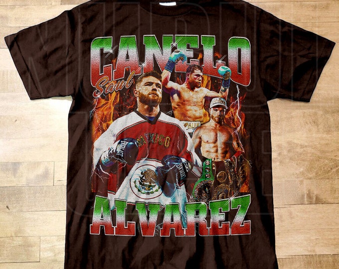 Canelo Alvarez Mexican Loteria T-shirt: El Campeón. Mexican Boxing ...
