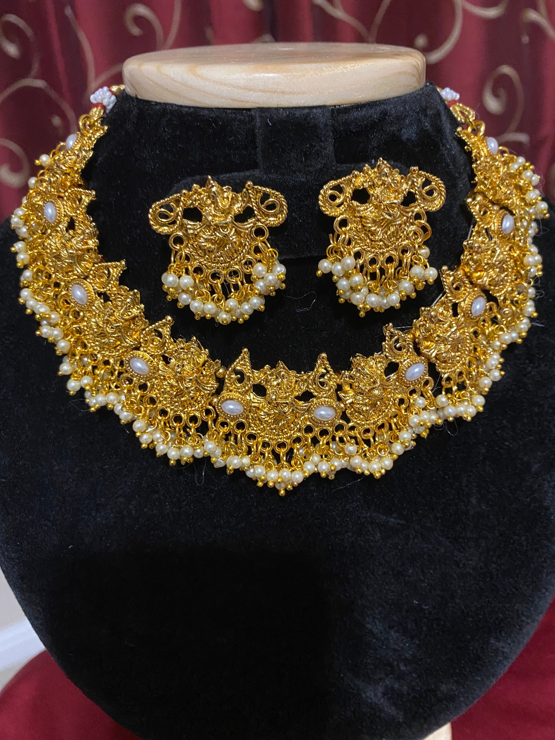 Matte Gold Necklace Matte Gold Finish Temple Jewelry One - Etsy