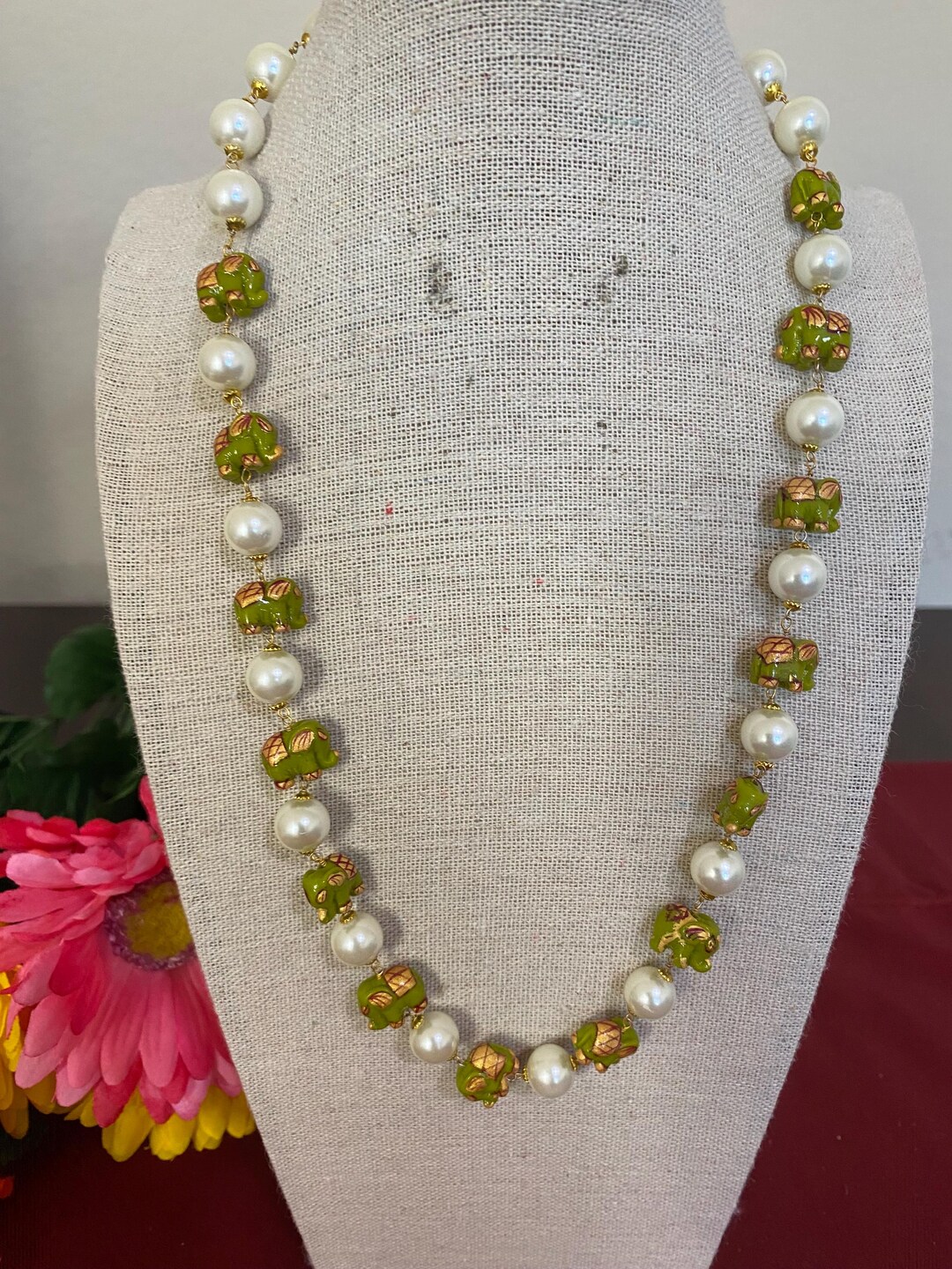 Beaded Haram: Crystal Indian Necklace Beaded 3/4th Haram| Beaded Indian ...
