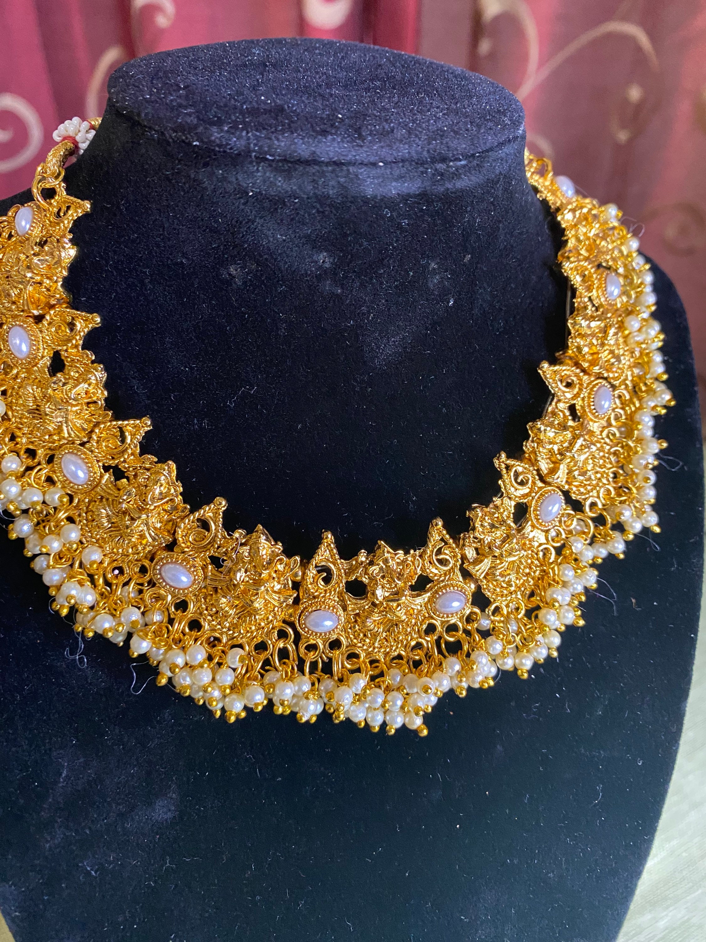 Matte Gold Necklace Matte Gold Finish Temple Jewelry One - Etsy