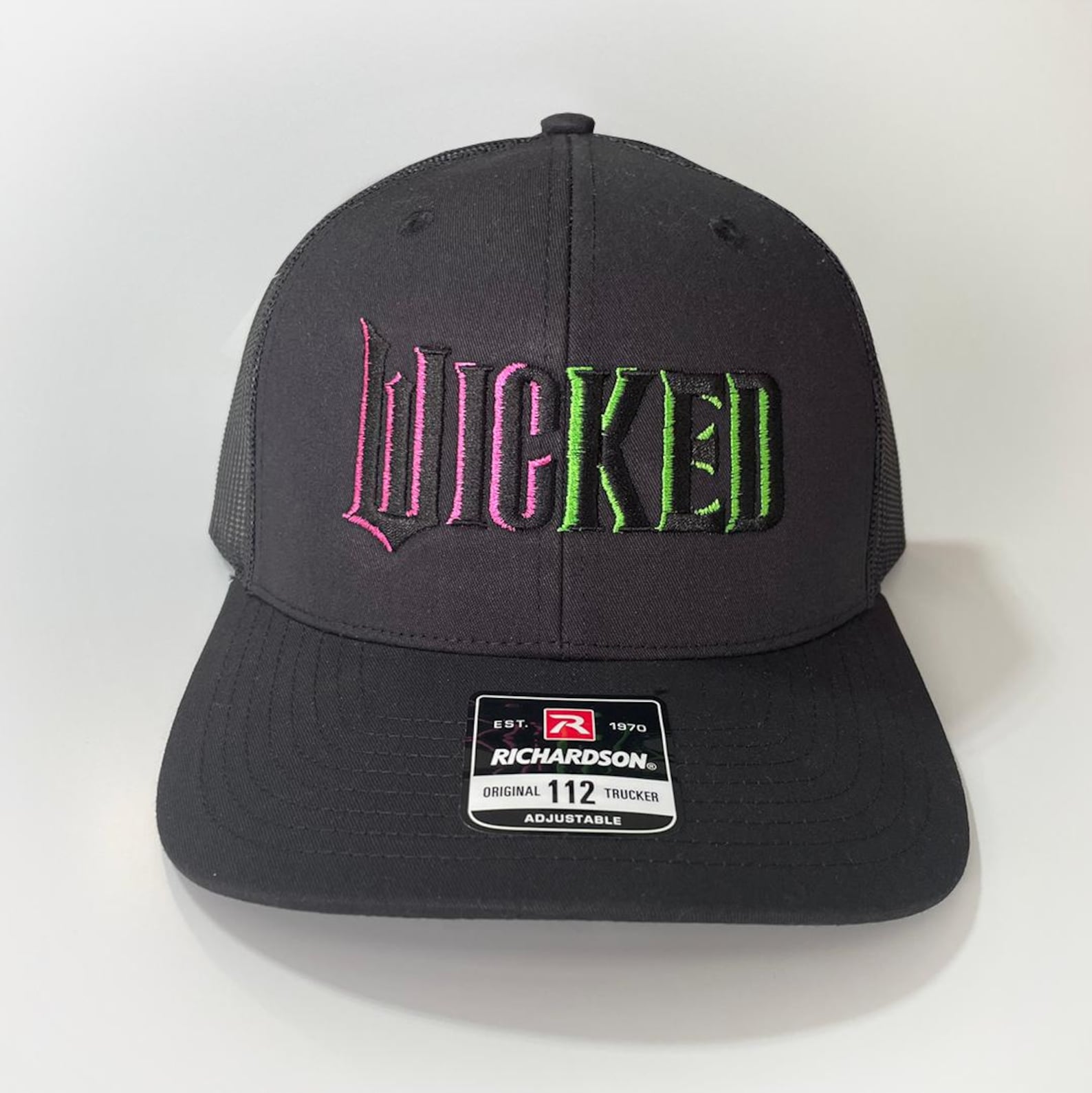 Wicked Trucker Snapback Hat - Wicked Embroidered Broadway Musical Gift ...