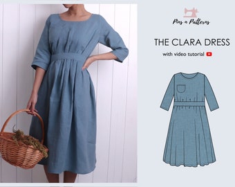 Sewing Pattern PDF Easy Tiered Dress / Sizes US 0-26, UK 4-30 beginner ...