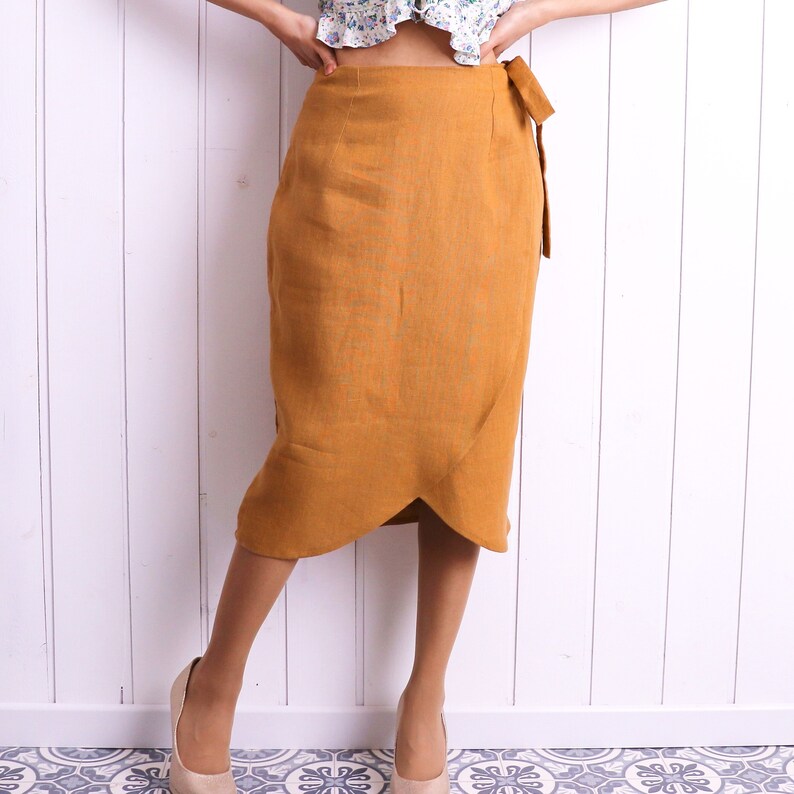 Easy Wrap Skirt Sewing Pattern PDF: Tulip Hem, Beginner Friendly (US 0 ...