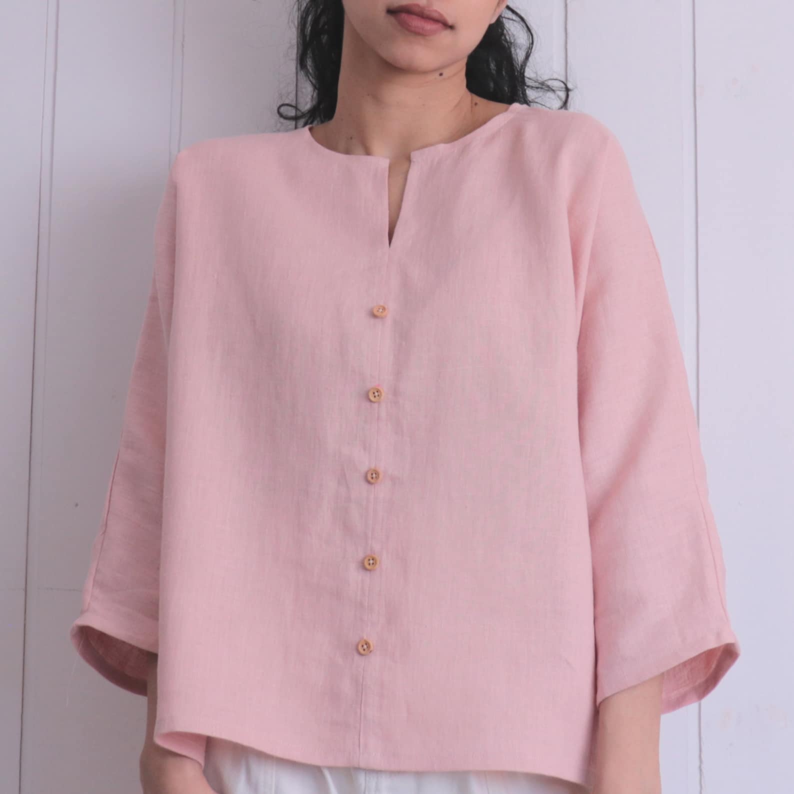 Sewing Pattern PDF Easy Linen Blouse With Buttons / Sizes US 0-26, UK 4 ...