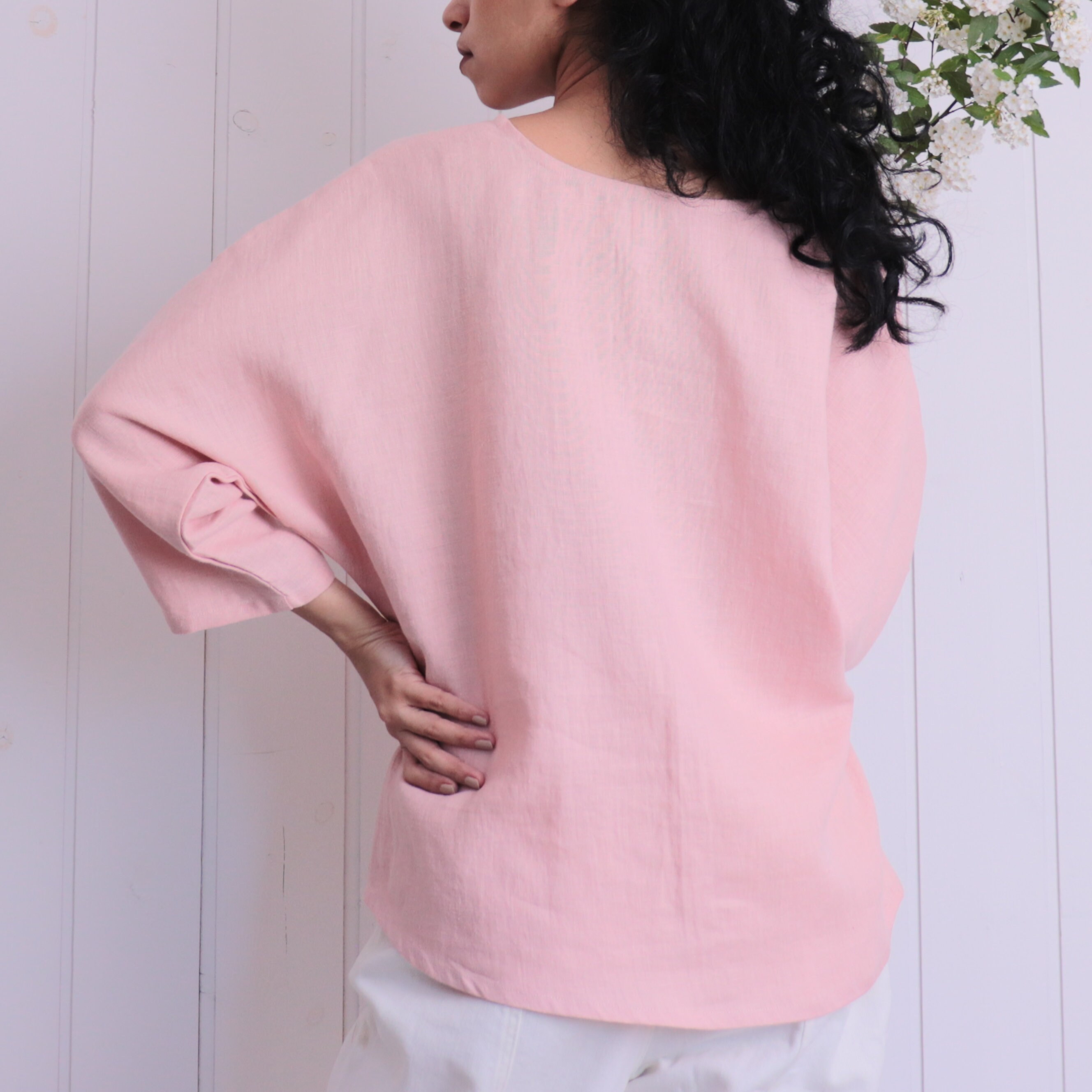 Sewing Pattern PDF Easy Linen Blouse With Buttons / Sizes US 0-26, UK 4 ...