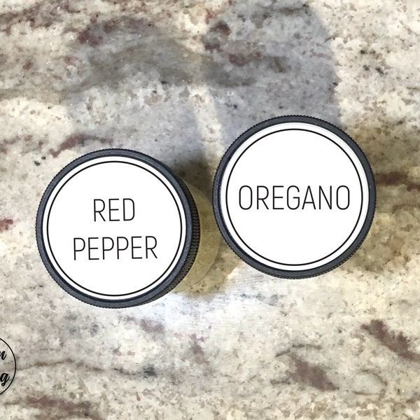 Round Spice Labels - Etsy