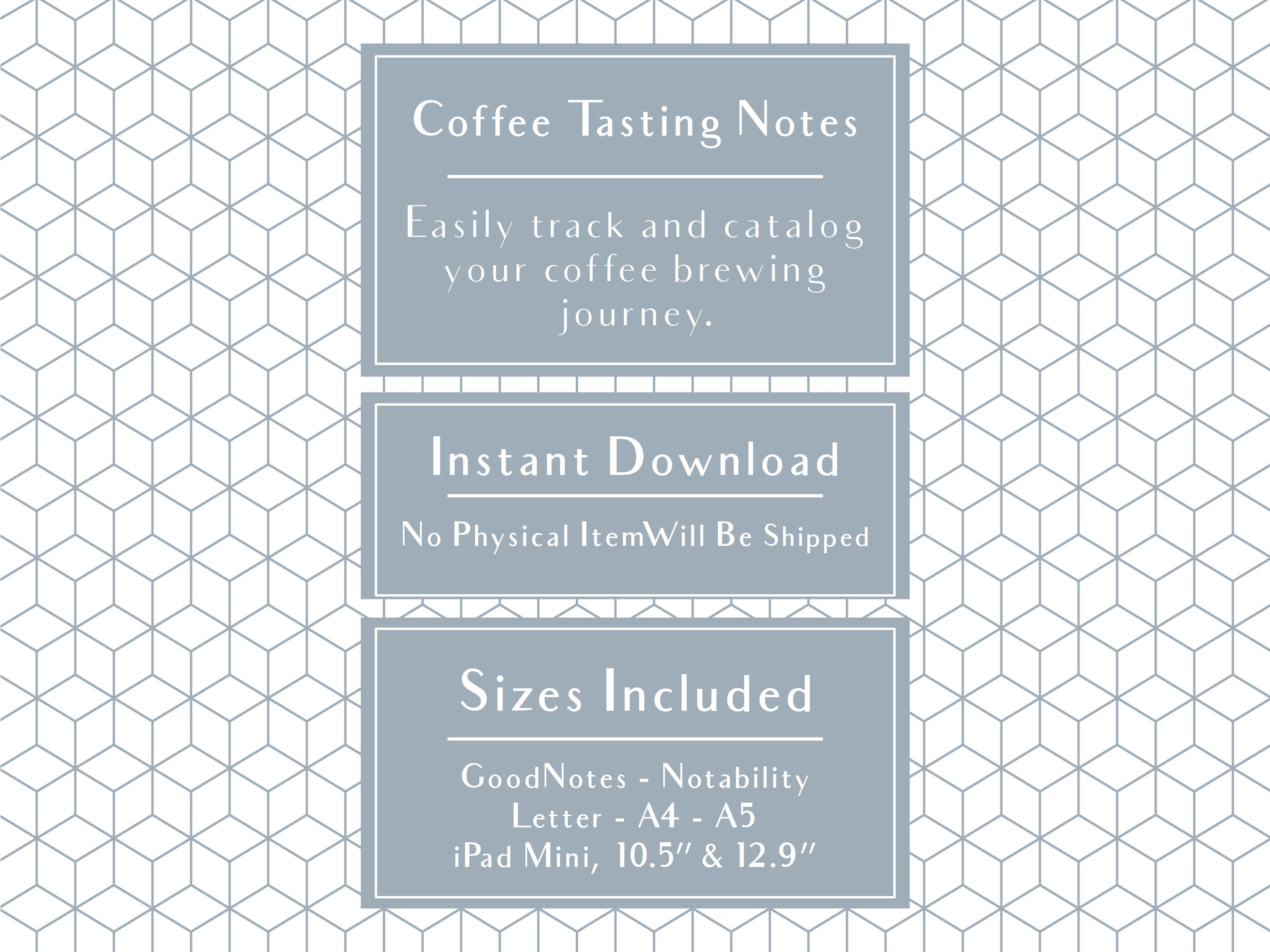 Coffee Tasting Notes - PDF Printable Download | Goodnotes, Notability ...
