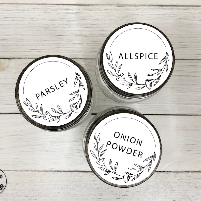 Round Spice Labels - Etsy