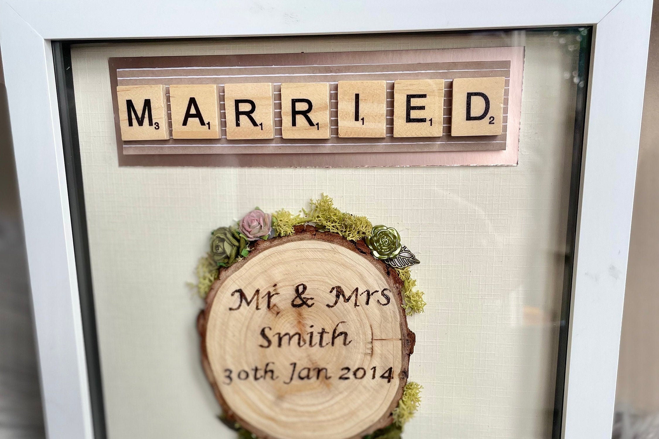 Personalised Engraved Wedding Box Frame, Unique Mr and Mrs Gift ...