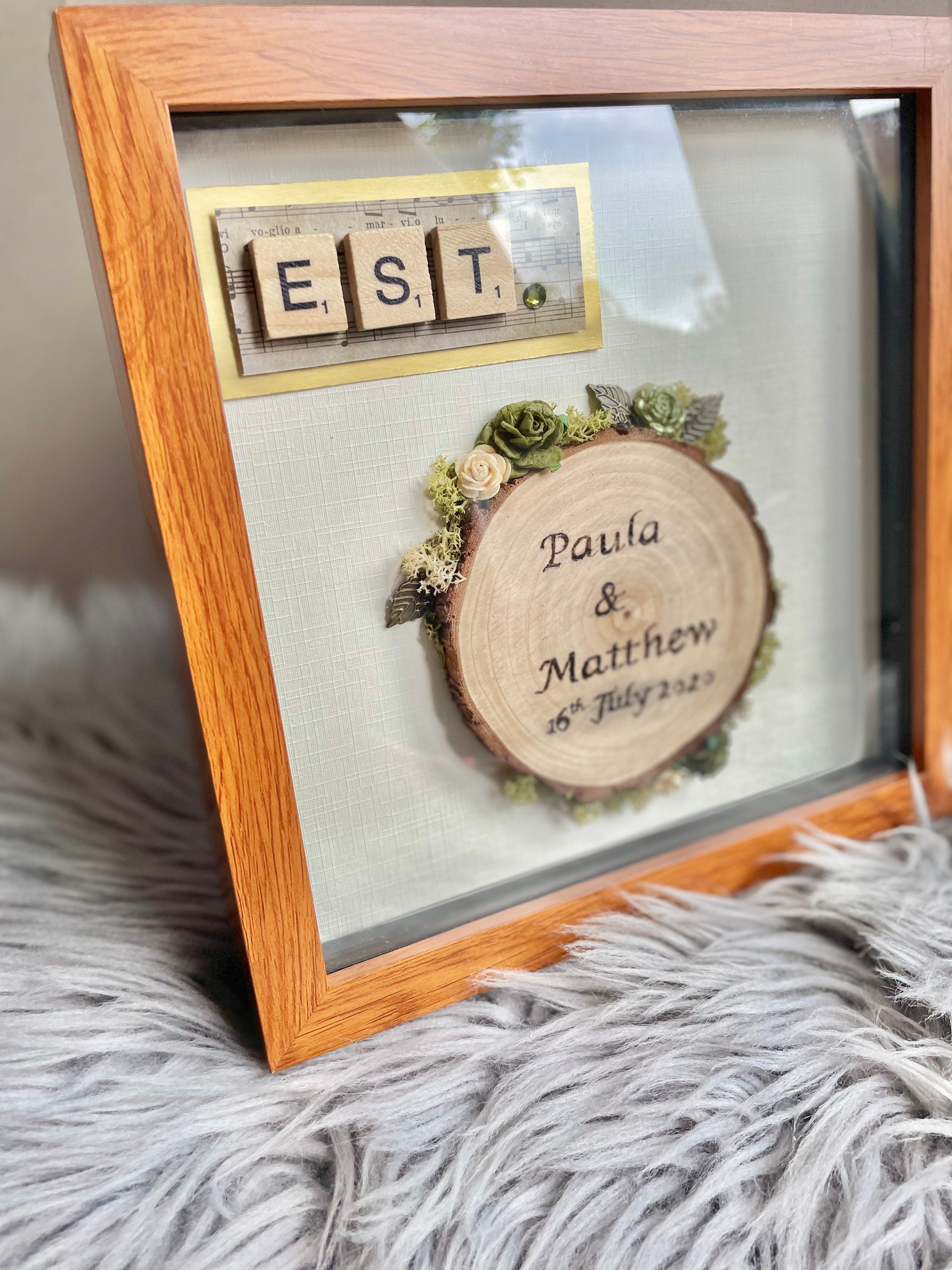 Personalised Wedding Box Frame, Unique Mr & Mrs Gift, Engraved ...