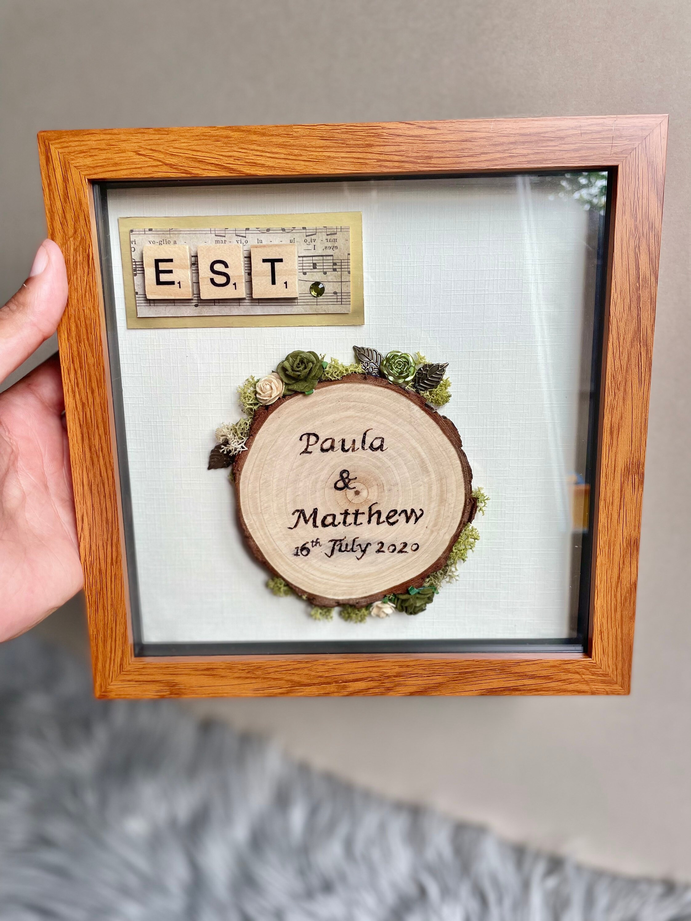 Personalised Wedding Box Frame, Unique Mr & Mrs Gift, Engraved ...
