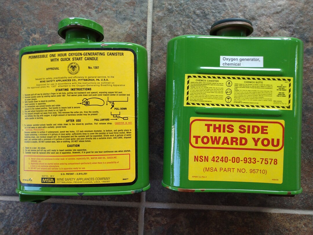 2 Oxygen Generator Cans MSA - Etsy