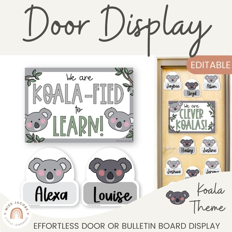 Koala Classroom Labels - Etsy