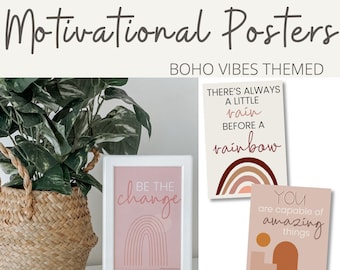 Desert Neutral ASL Alphabet Posters Boho Vibes Classroom Decor American ...