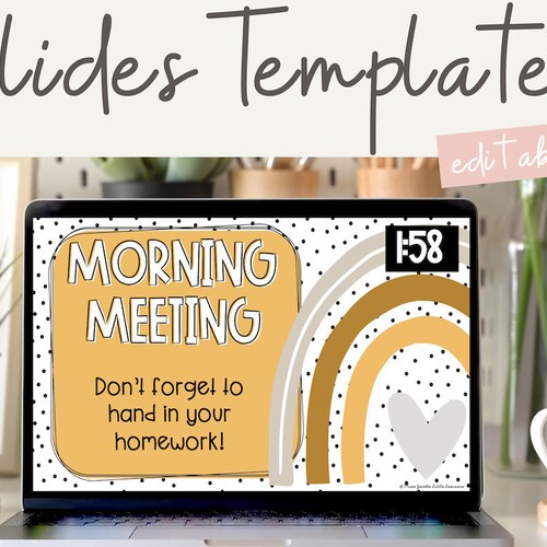 BOHO RAINBOW Classroom Decor Bundle Editable Neutral | Etsy