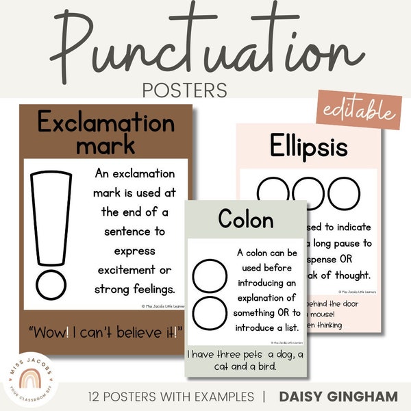 Punctuation Poster - Etsy