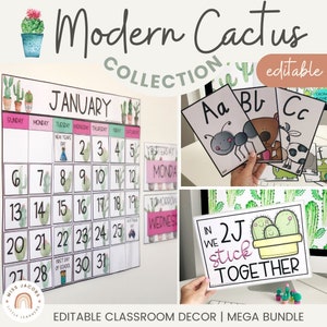CACTUS and Succulent Classroom Decor Bundle - Etsy